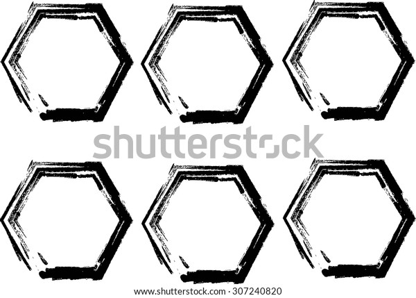Abstract Vector Black White Hexagon Vector Stock Vector (Royalty Free ...
