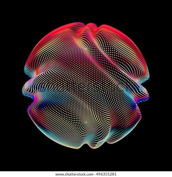 Abstract Vector Colorful Mesh Sphere On Stock Vector (Royalty Free ...