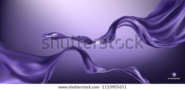 Abstract Vector Flying Wave Silk Satin Stock Vector (Royalty Free ...