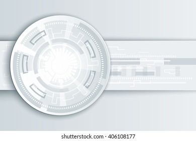 Abstract Vector Futuristic Technology 3d White Stock Vector (Royalty ...