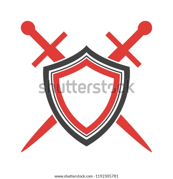 Abstract Vector Icon Red Black Shield Stock Vector (Royalty Free ...