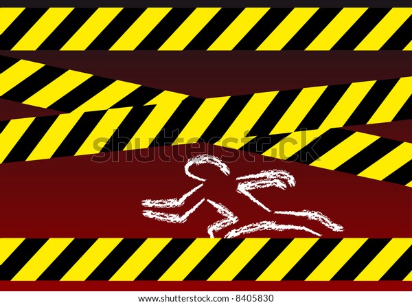Abstract Vector Illustration Crime Scene On Stock Vector (Royalty Free ...