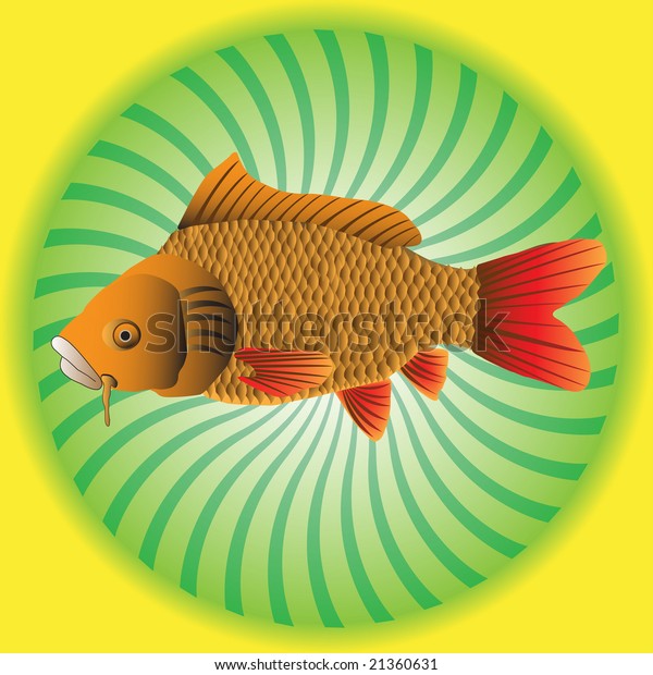 Abstract Vector Illustration Isolated Carp On Stock Vector (Royalty ...