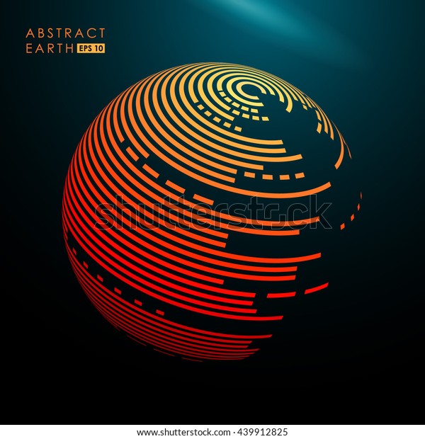 Abstract Vector Linear Spheres Futuristic Technology Stock Vector ...