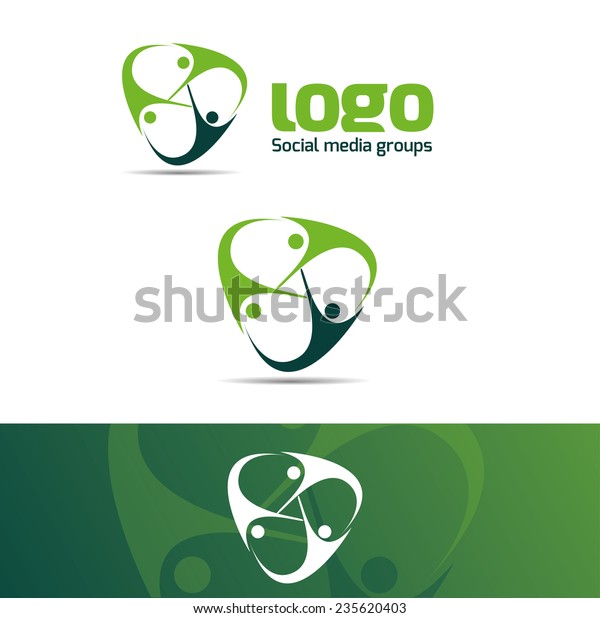 Abstract Vector Logo Social Group Association Stock Vector (Royalty ...