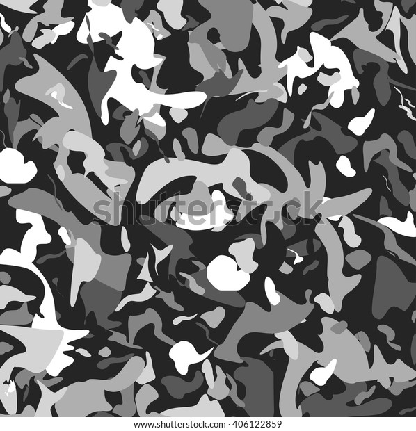 Abstract Vector Military Gray Camouflage Background Stock Vector ...