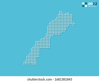 Abstract Vector Pixel White Sahara Map Stock Vector (Royalty Free ...