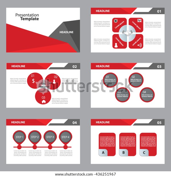 Abstract Vector Red Business Blue Presentation Stock Vector (Royalty ...