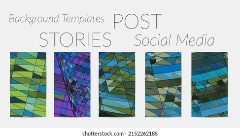 Abstract Vector Social Media Backdrop Border Stock Vector (Royalty Free ...