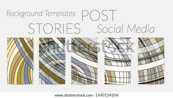 Abstract Vector Social Media Backdrop Border Stock Vector (Royalty Free ...