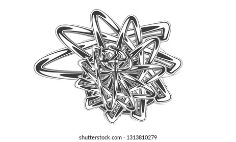 Abstract Vector Transformation Graphic Black White Stock Vector ...