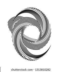 Abstract Vector Transformation Graphic Black White Stock Vector ...