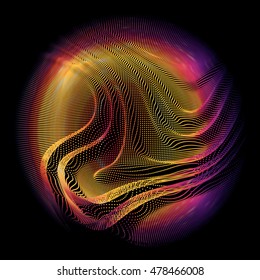 Abstract Vector Violet Colorful Mesh Sphere Stock Vector (Royalty Free ...