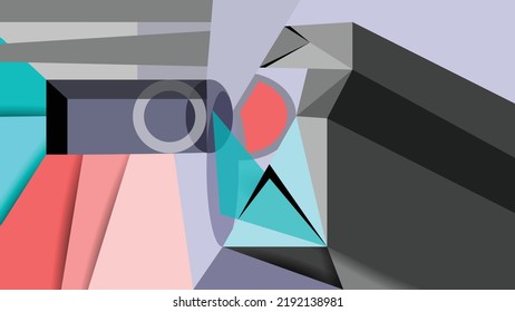 Abstract Vector Wallpaper Cubist Style Geometric Stock Vector (Royalty ...