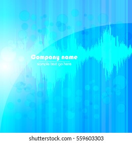 Abstract Vertical Blue Line Audio Wave Stock Vector (Royalty Free ...
