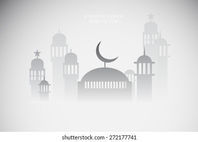 Abstract View Mosque Masjid Shadow Paper Stock Vector (Royalty Free ...