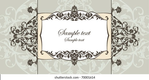 Abstract Vintage Frame Vector Illustration Stock Vector (Royalty Free ...