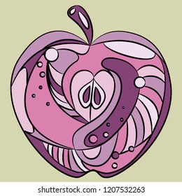 Abstract Violet Apple Vector Illustration Stock Vector (Royalty Free ...
