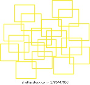 Abstract Wall Design Yellow Box Stock Vector (Royalty Free) 1796447053 ...