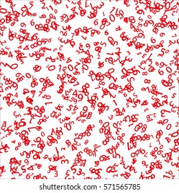 Abstract Wallpaper Numbers Scattered Randomly Stock Vector (Royalty ...