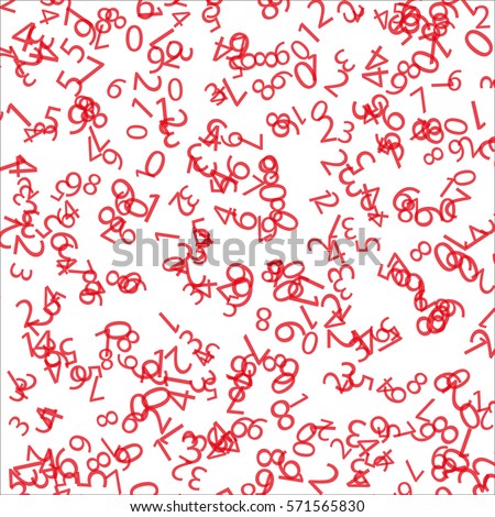 Abstract Wallpaper Numbers Scattered Randomly Stock Vector (Royalty ...