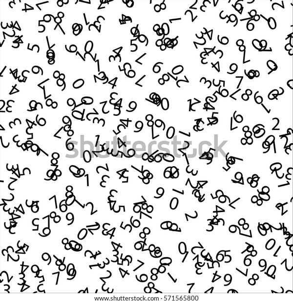 Abstract Wallpaper Numbers Scattered Randomly Stock Vector (Royalty ...