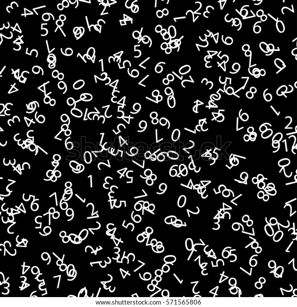 Abstract Wallpaper Numbers Scattered Randomly: vector de stock (libre ...
