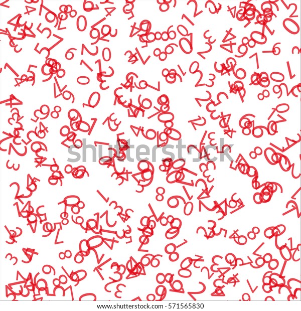 Abstract Wallpaper Numbers Scattered Randomly Stock Vector (Royalty ...