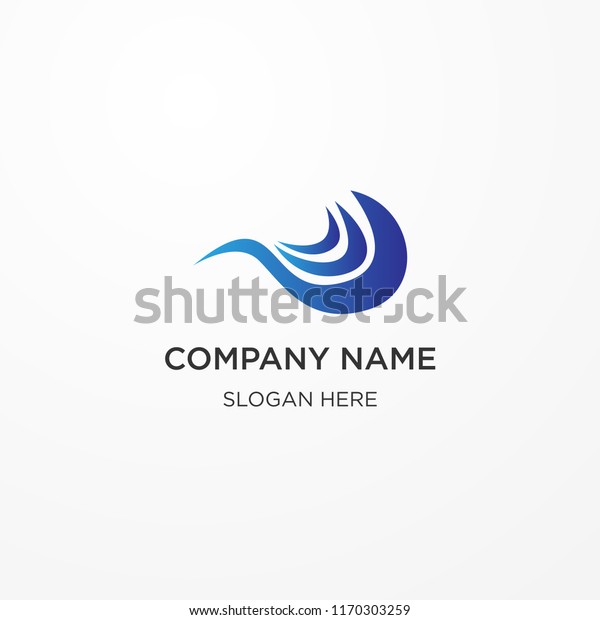 Abstract Water Flow Logo Template Use Stock Vector (Royalty Free ...