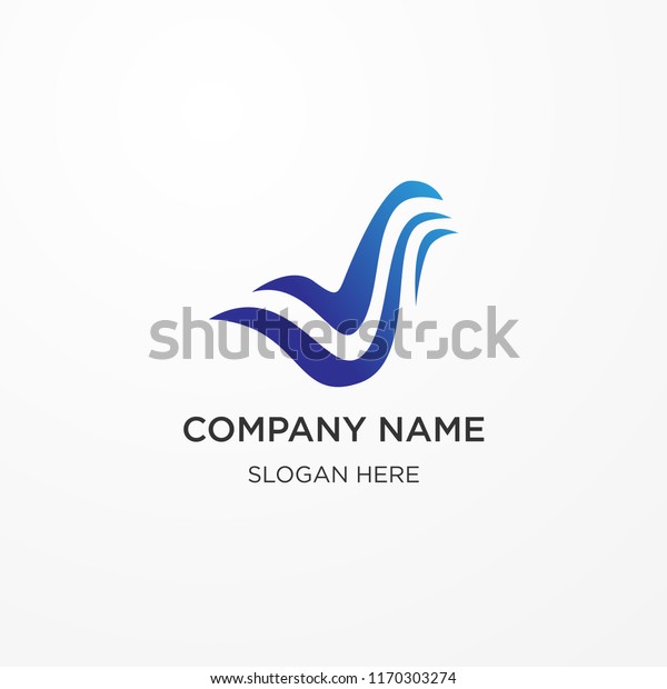 Abstract Water Flow Logo Template Use Stock Vector (Royalty Free ...
