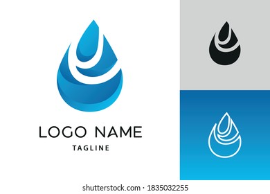 Letter G Water Drop Logo Design Stock Vector (Royalty Free) 1896111049 ...