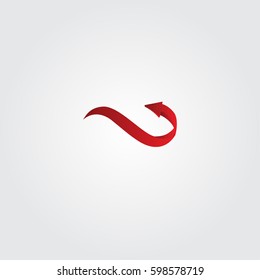Abstract Wave Arrow Logo Stock Vector (Royalty Free) 598578719 ...