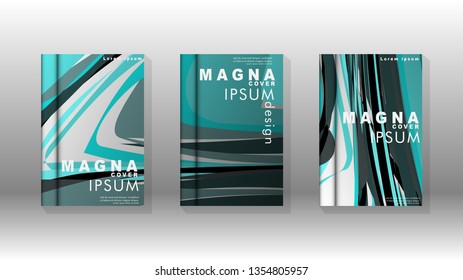 Abstract Wave Elements Book Cover Design Stock Vector (Royalty Free ...
