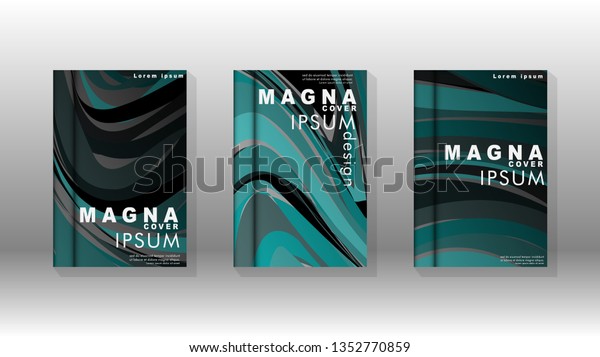 Abstract Wave Elements Book Cover Design Stock Vector (Royalty Free ...
