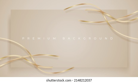 Abstract Wave Golden Lines Space Text Stock Vector (Royalty Free ...