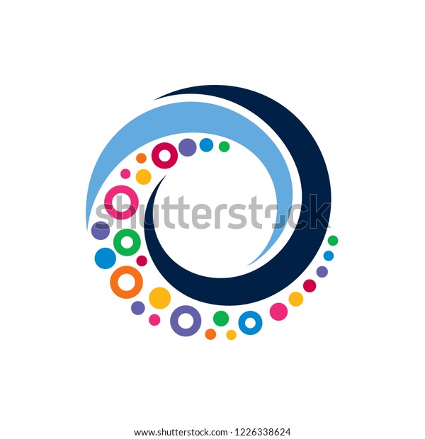Abstract Wave Letter O Logo Design Stock Vector (Royalty Free) 1226338624