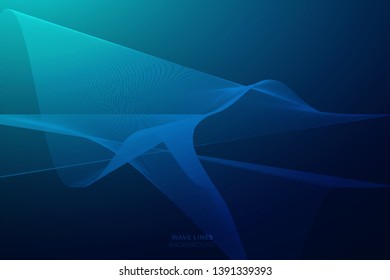 Abstract Wave Lines Technology Background Elements Stock Vector ...