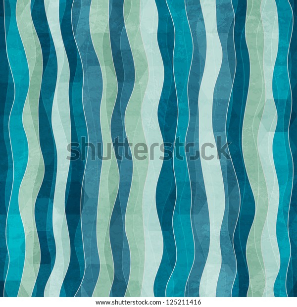 Abstract Wave Seamless Pattern Grunge Effect Stock Vector (Royalty Free ...