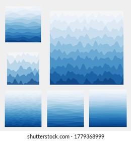 Set Ocean Waves Billows Sea Vector Stock Vector (Royalty Free ...