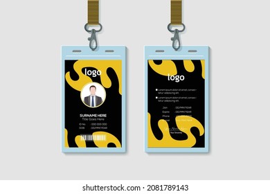 Abstract Waves Vertical Doublesided Id Card Stock Vector (Royalty Free ...