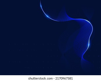 Abstract Wavy Background Dotted Motion Binary Stock Vector (Royalty ...