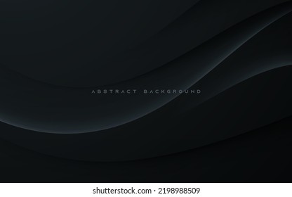 Abstract Wavy Black Background Light Shadow Stock Vector (Royalty Free ...