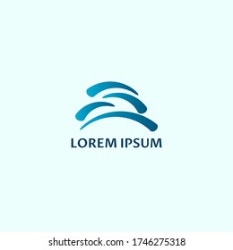 Abstract Wavy Lines Logo Design Vector Stock Vector (Royalty Free ...