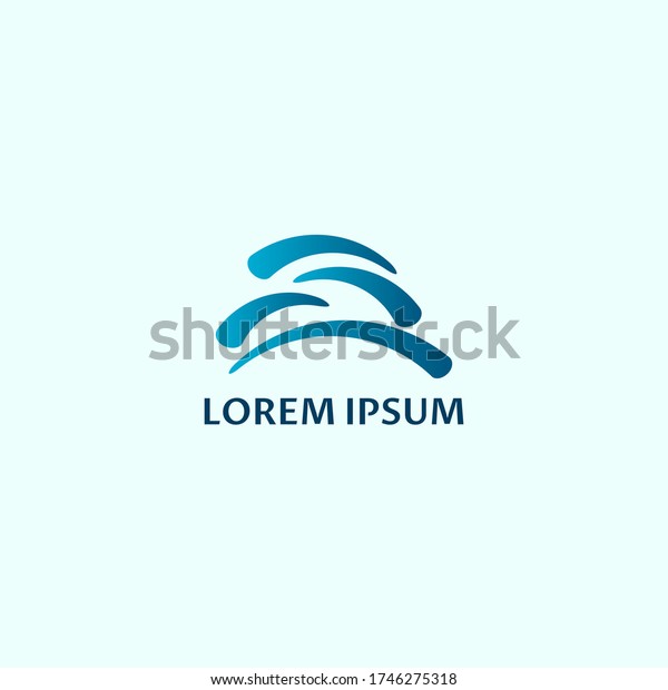 Abstract Wavy Lines Logo Design Vector Stock Vector (Royalty Free ...