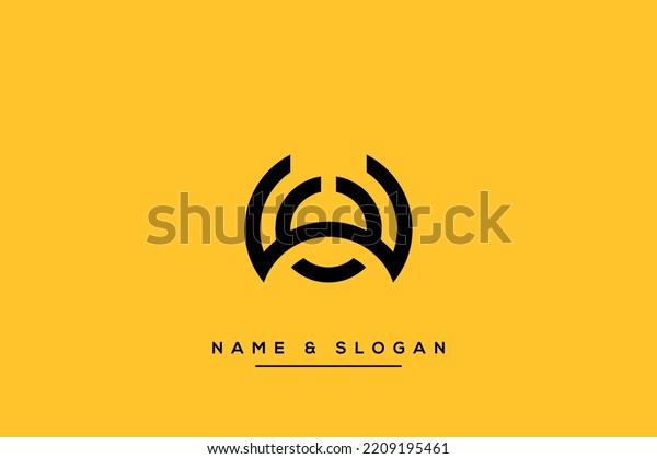 Abstract Wc Cw Letters Logo Initial Stock Vector (Royalty Free ...