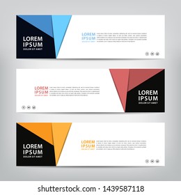 Vector Banner Label Background Modern Template Stock Vector (Royalty ...