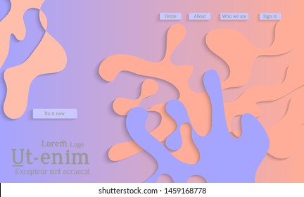 Abstract Web Templates Wavy Cut Out Stock Vector (Royalty Free ...