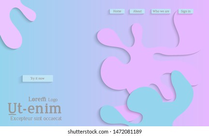 Abstract Web Templates Wavy Cut Out Stock Vector (Royalty Free ...