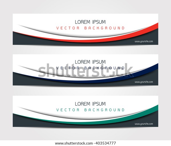 Abstract Website Banner Design Background Stock Vector (Royalty Free ...