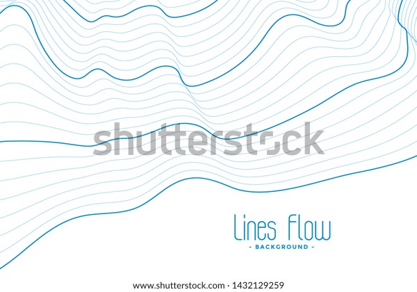 Abstract White Background Blue Contour Lines Stock Vector (Royalty Free ...